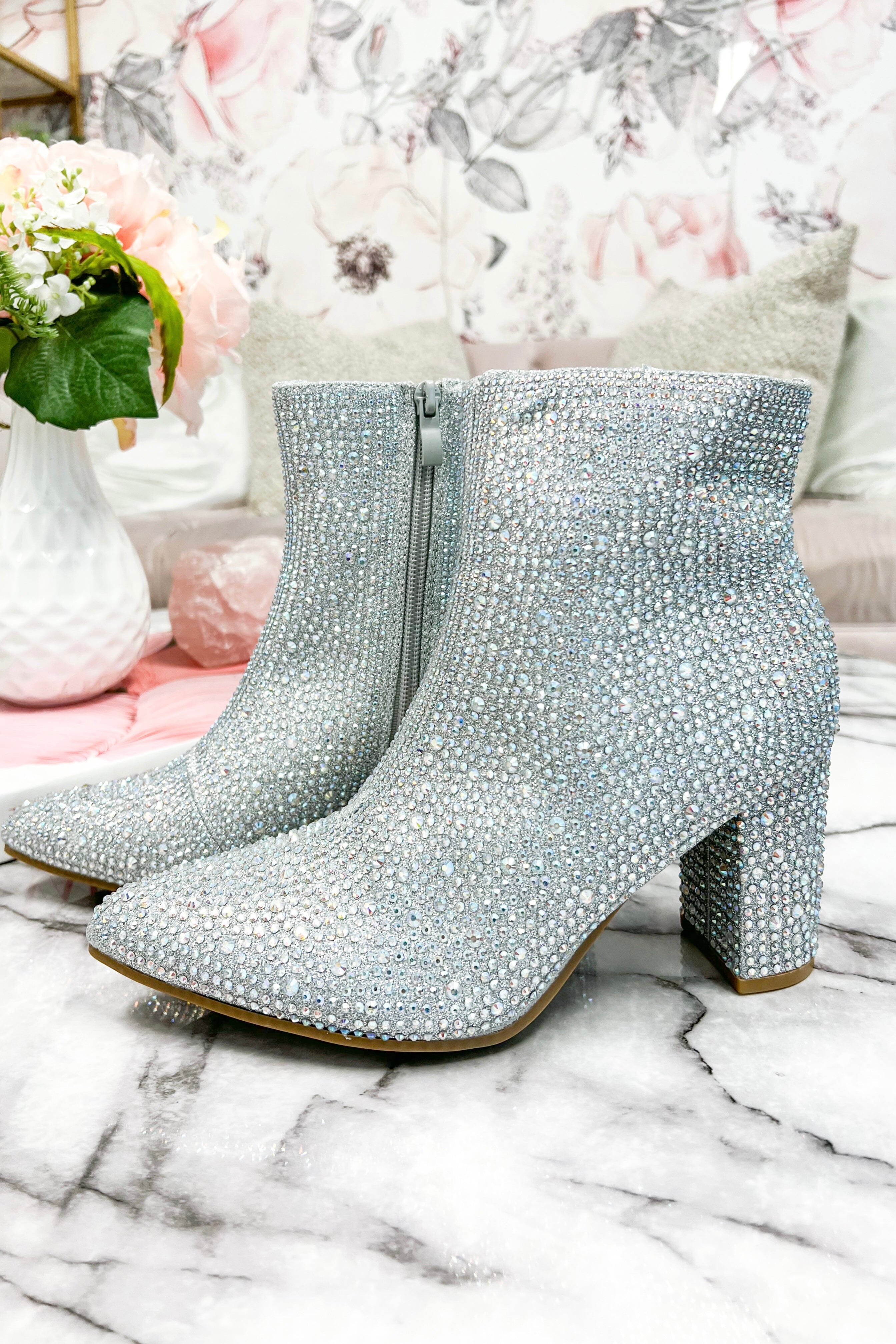 Bella and Bloom Boutique - Shayleigh Suede Block Heels: Taupe